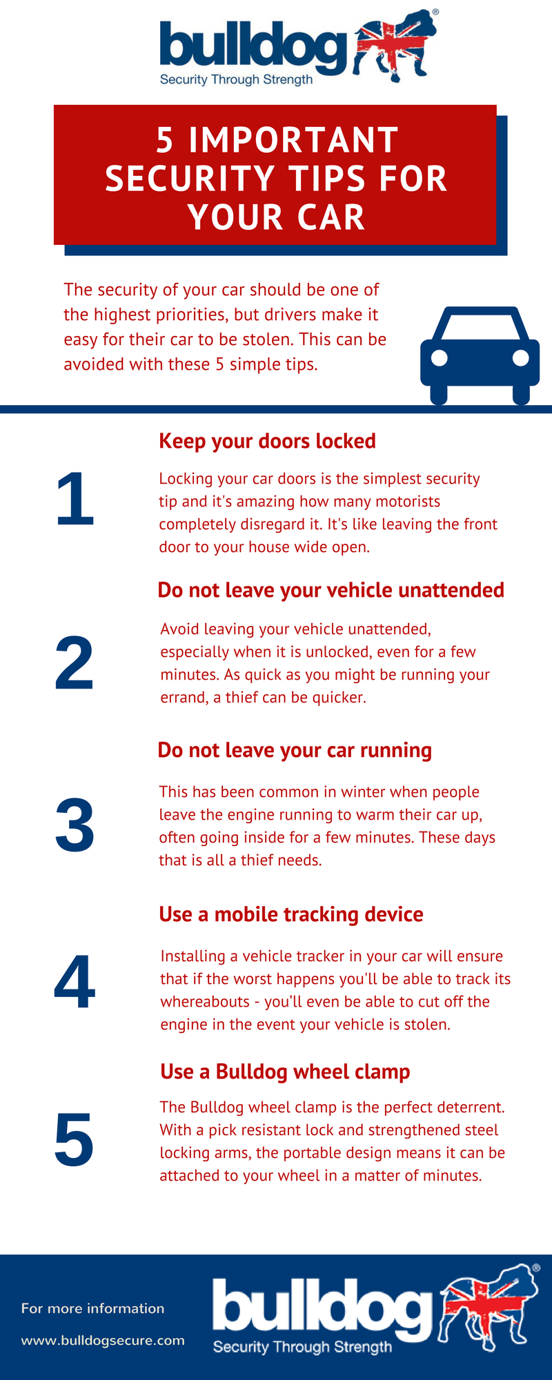 5 important security tips for your car - Bulldog Security Products