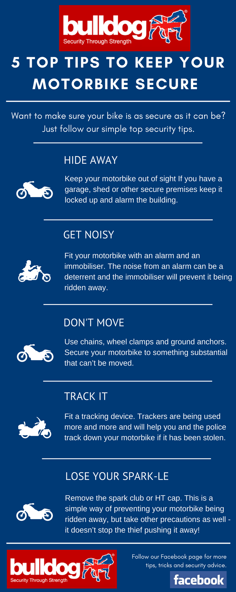 5 Top Tips to keep your Motorbike safe - Bulldog Security Products